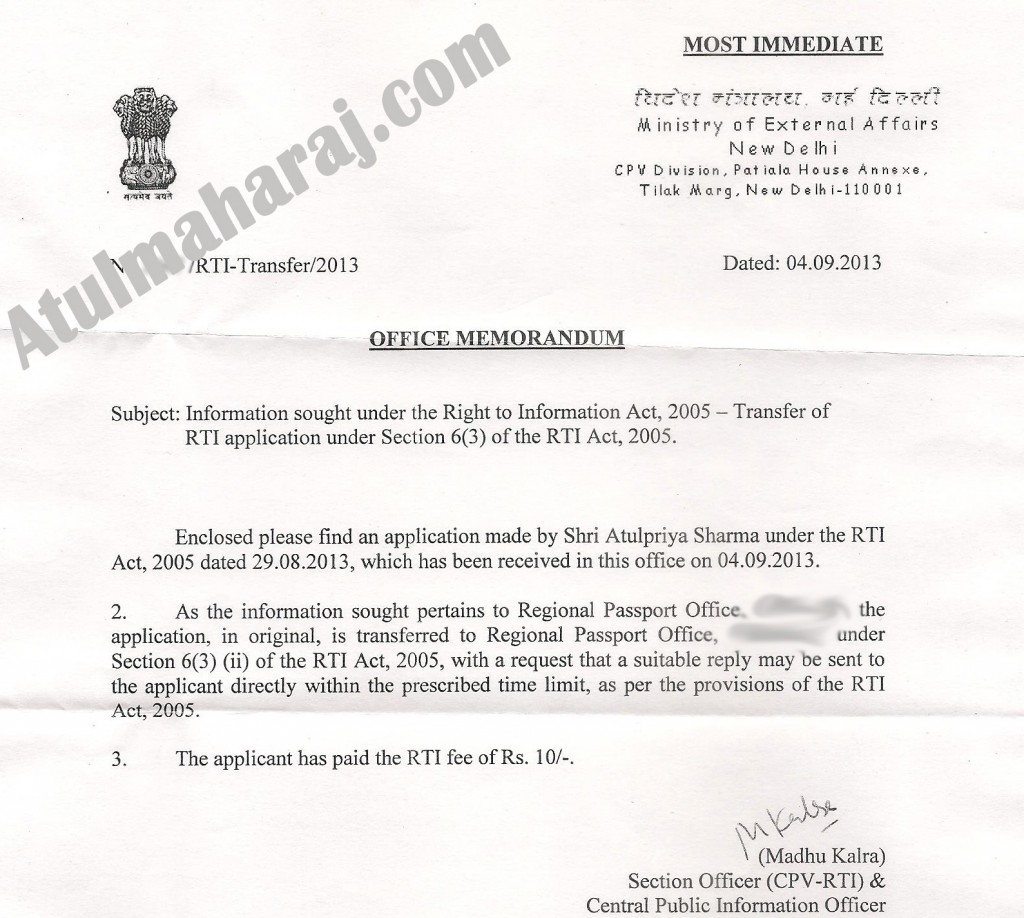 RTI - It Works ! - SocialMaharaj